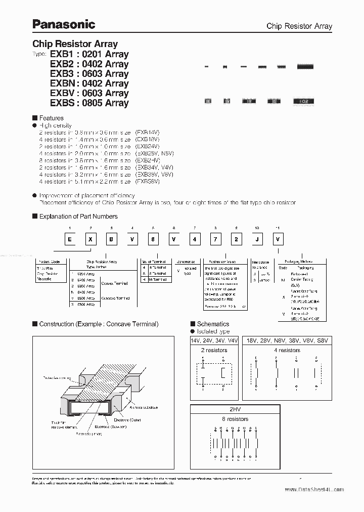 EXB-V8V103J_142740.PDF Datasheet Download --- IC-ON-LINE