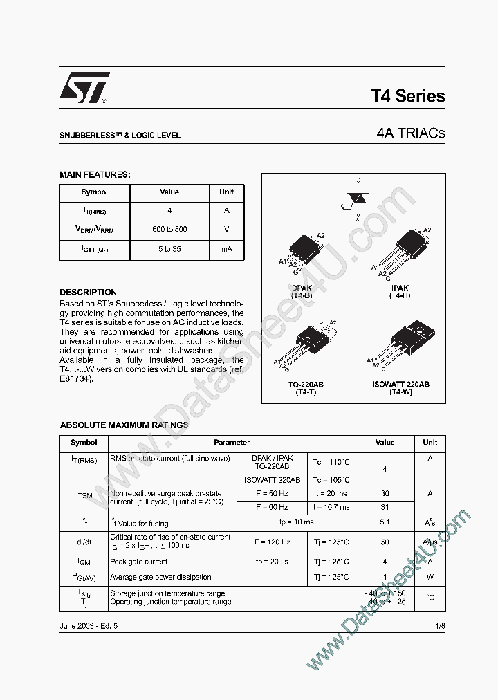 T410-600W_144568.PDF Datasheet Download --- IC-ON-LINE
