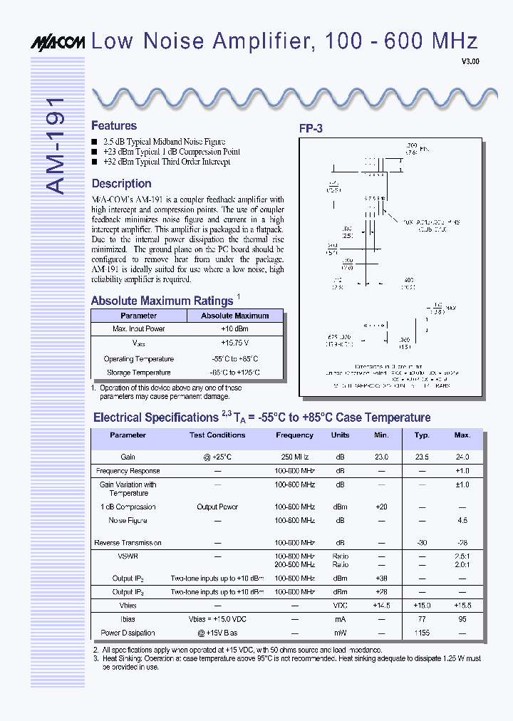 AM-191_145530.PDF Datasheet Download --- IC-ON-LINE