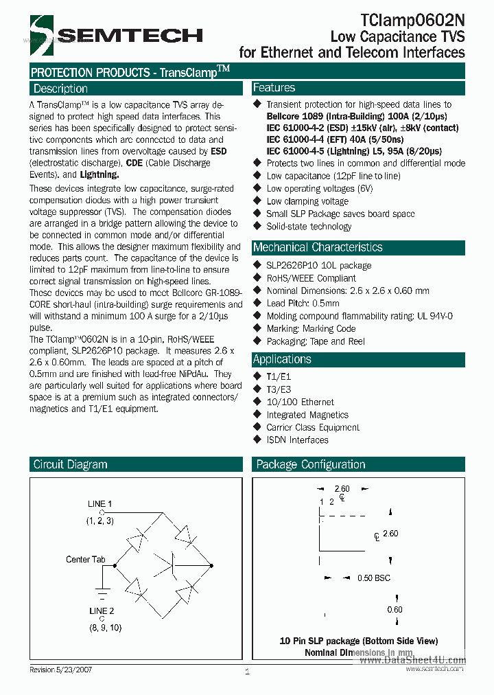 TCLAMP0602N_158933.PDF Datasheet Download --- IC-ON-LINE