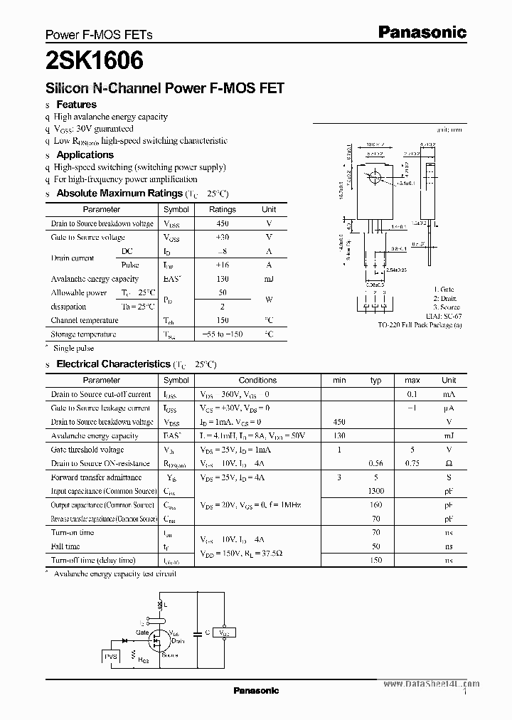 K1606_157895.PDF Datasheet Download --- IC-ON-LINE