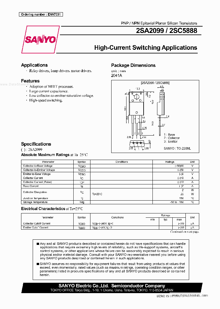 A2099_159546.PDF Datasheet Download --- IC-ON-LINE