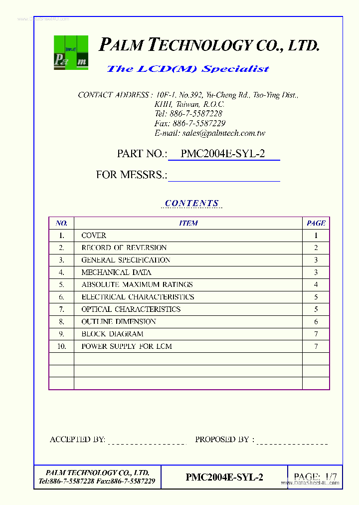 PMC2004E-SYL-2_165325.PDF Datasheet Download --- IC-ON-LINE