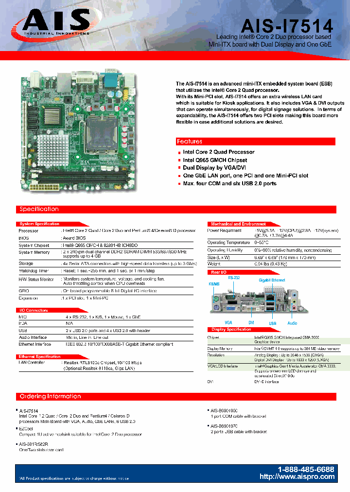 AIS-I7514_168256.PDF Datasheet Download --- IC-ON-LINE