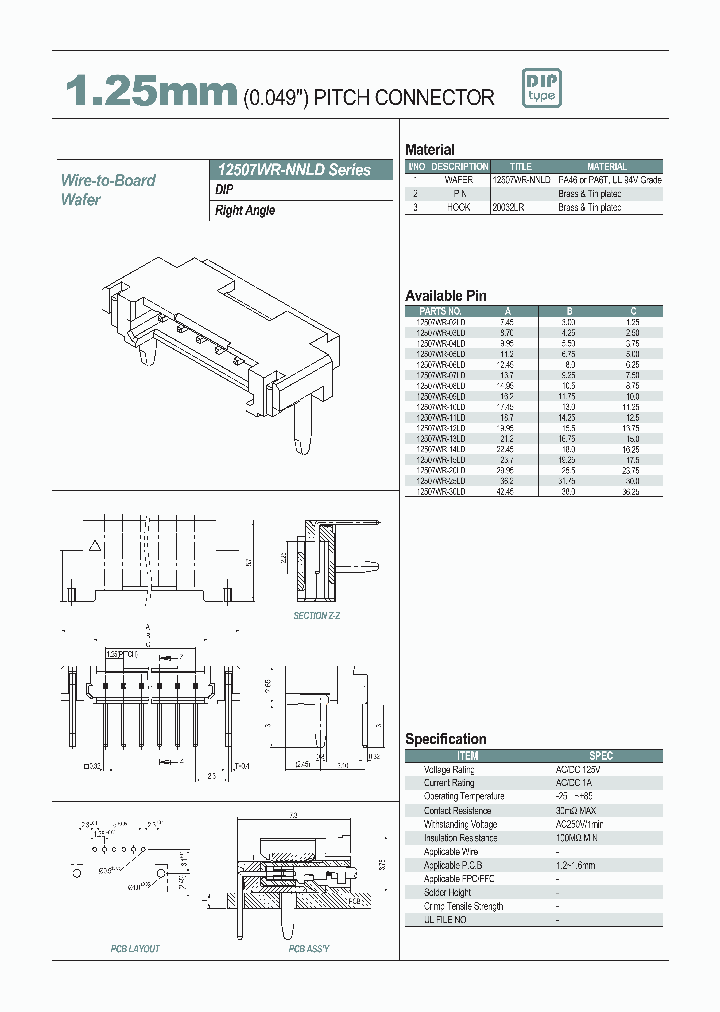 12507WR-02LD_255920.PDF Datasheet Download --- IC-ON-LINE