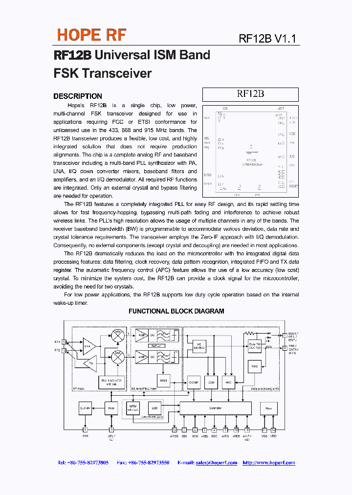 RF12B_348999.PDF Datasheet Download --- IC-ON-LINE