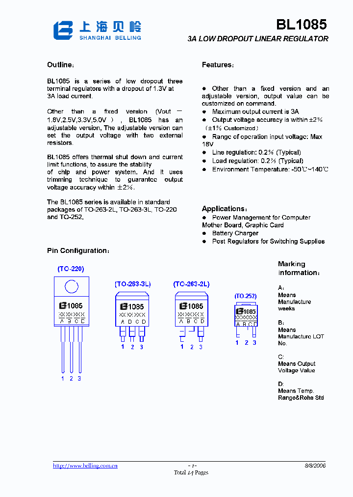 BL1085-50CS_326225.PDF Datasheet Download --- IC-ON-LINE
