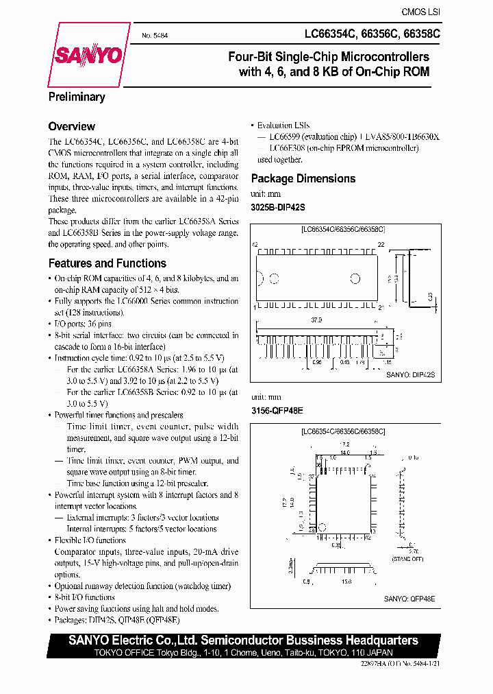 LC66406A_467880.PDF Datasheet Download --- IC-ON-LINE