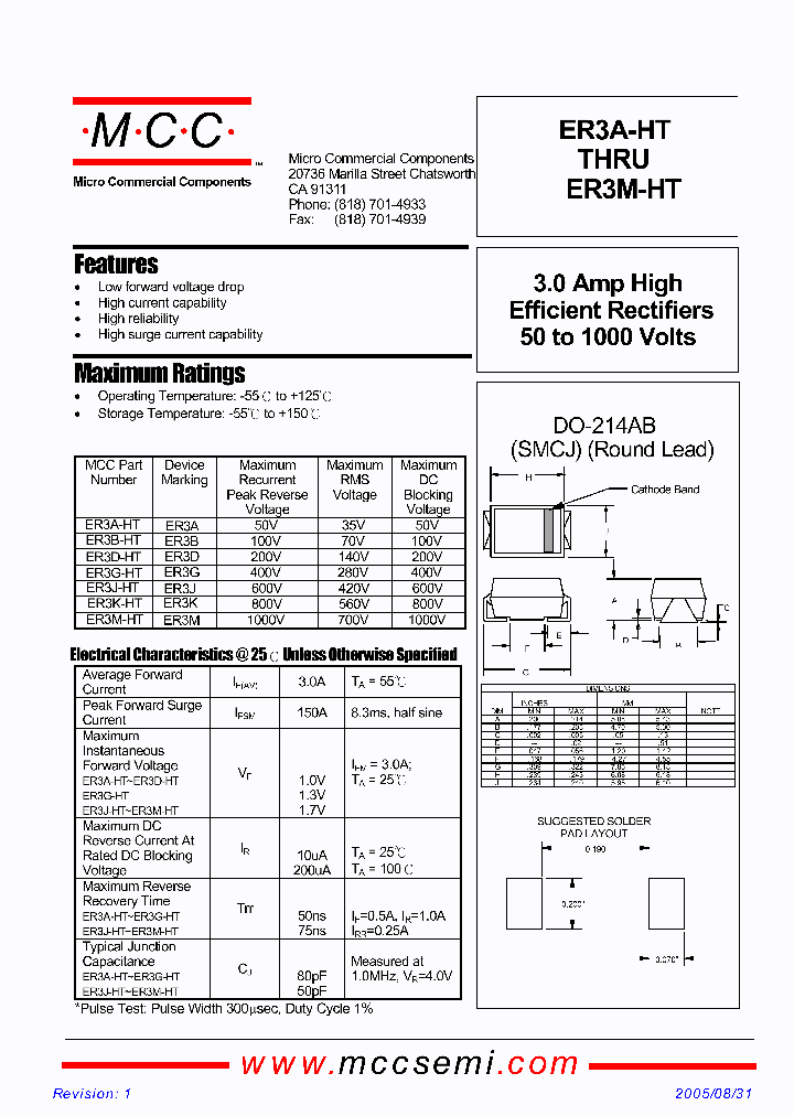 ER3M-HT_330888.PDF Datasheet Download --- IC-ON-LINE
