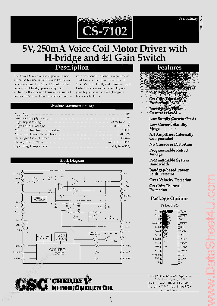 CS-7102_199701.PDF Datasheet Download --- IC-ON-LINE
