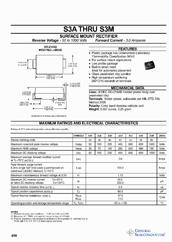S3J_334514.PDF Datasheet Download --- IC-ON-LINE