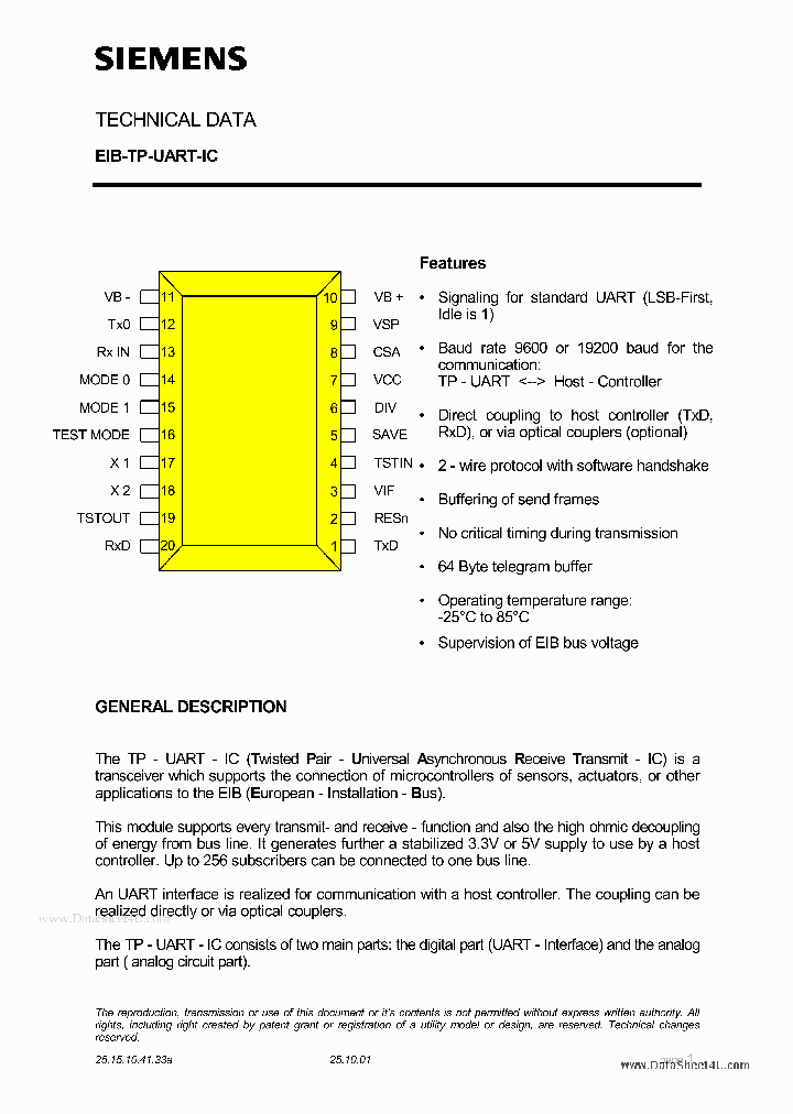 TP-UART-IC_223171.PDF Datasheet Download --- IC-ON-LINE