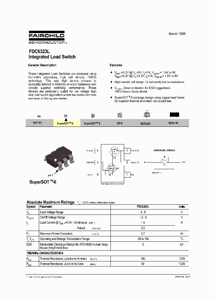 FDC6323_463514.PDF Datasheet Download --- IC-ON-LINE