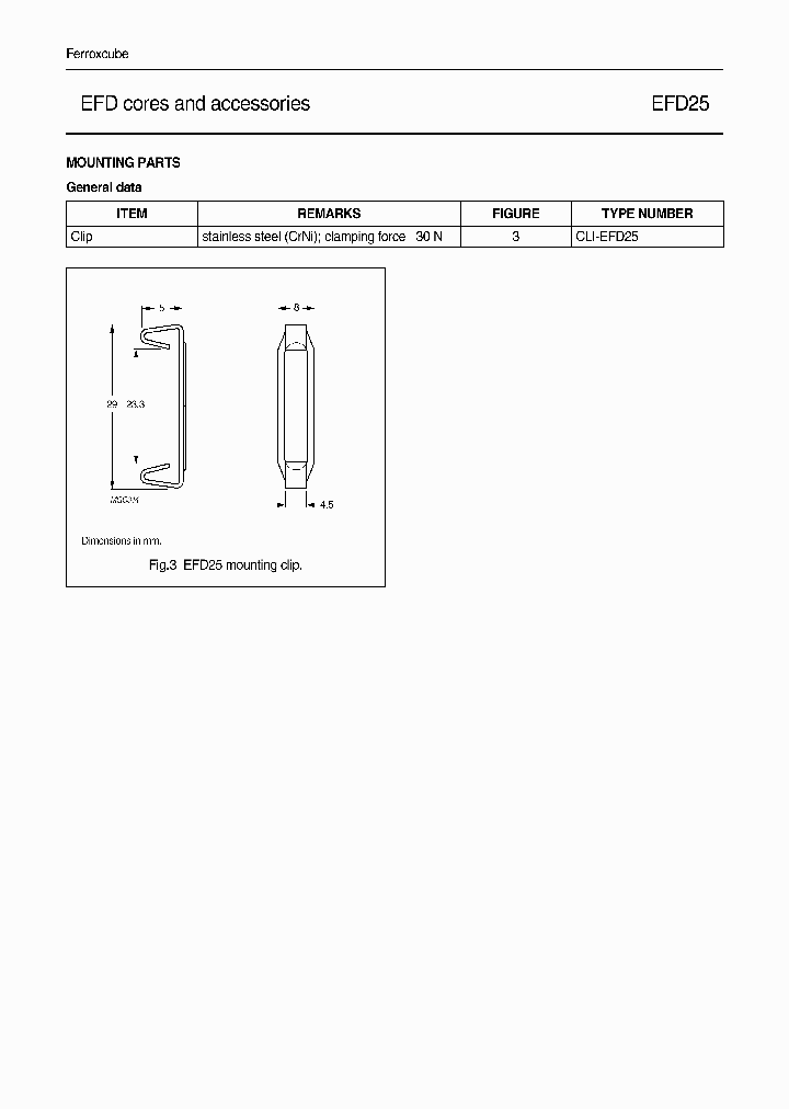 CLI-EFD25_464579.PDF Datasheet Download --- IC-ON-LINE