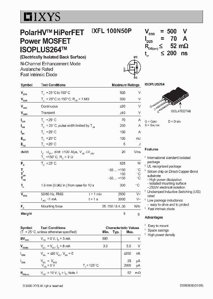 IXFL100N50P_542427.PDF Datasheet Download --- IC-ON-LINE