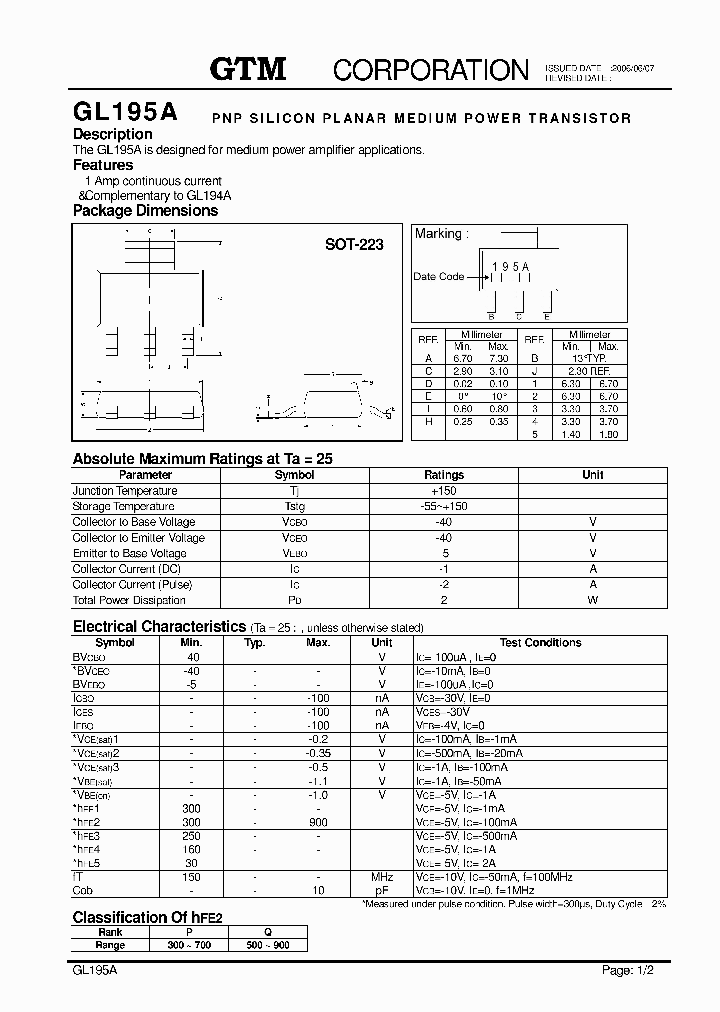 GL195A_344737.PDF Datasheet Download --- IC-ON-LINE