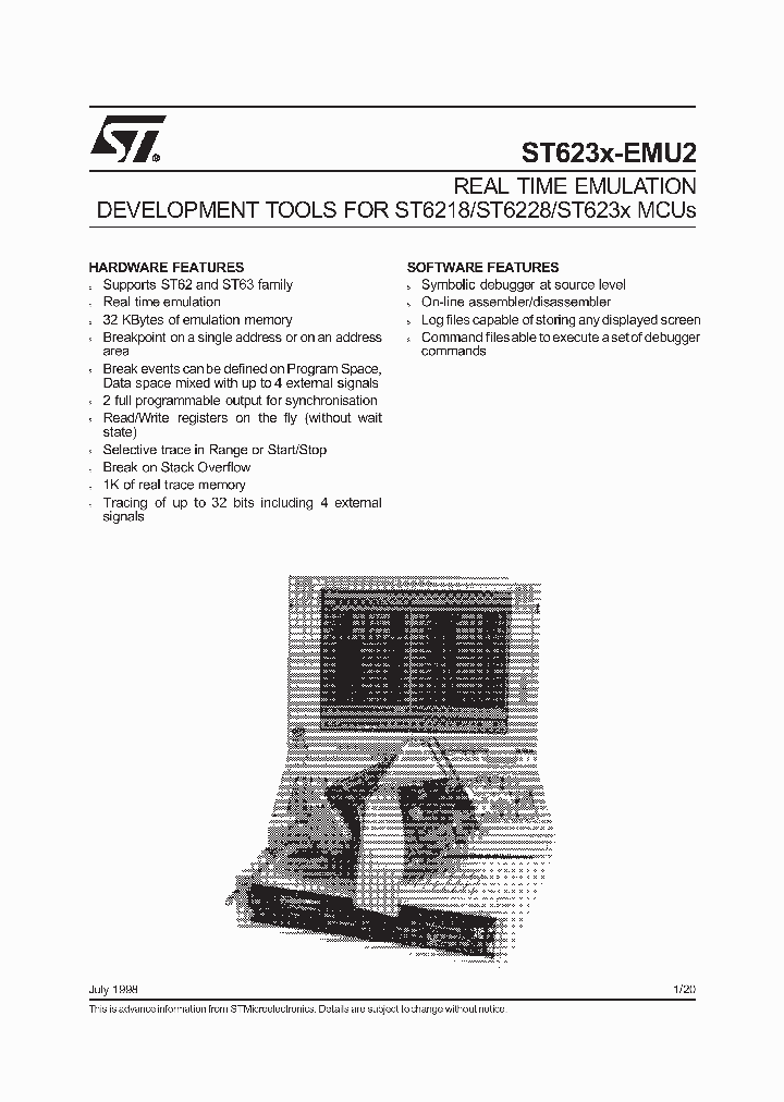 ST623X-EMU2_346116.PDF Datasheet Download --- IC-ON-LINE