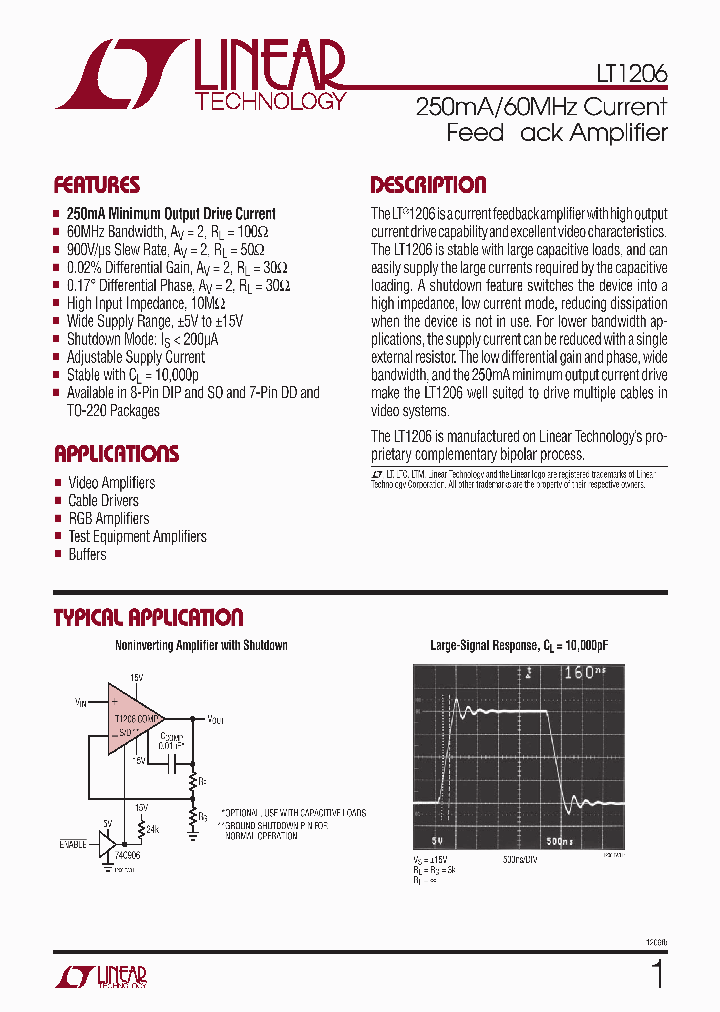 LTC1206CN8_617355.PDF Datasheet Download --- IC-ON-LINE