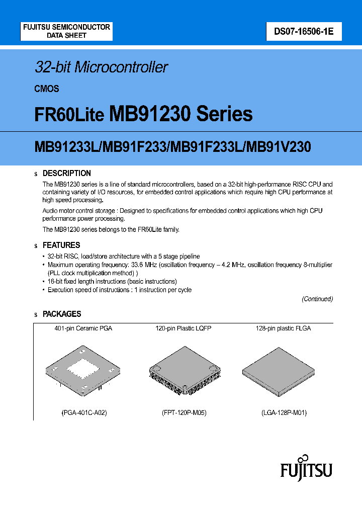 MB91233L_618085.PDF Datasheet Download --- IC-ON-LINE