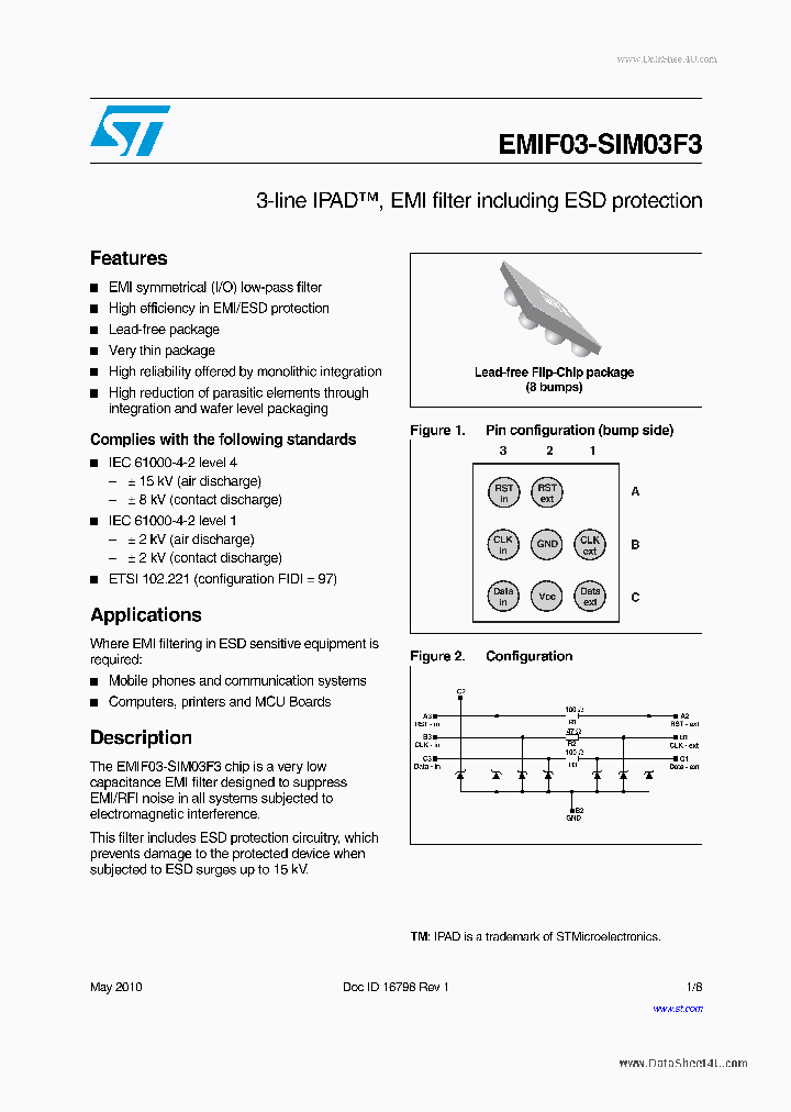 EMIF03-SIM03F3_251580.PDF Datasheet Download --- IC-ON-LINE