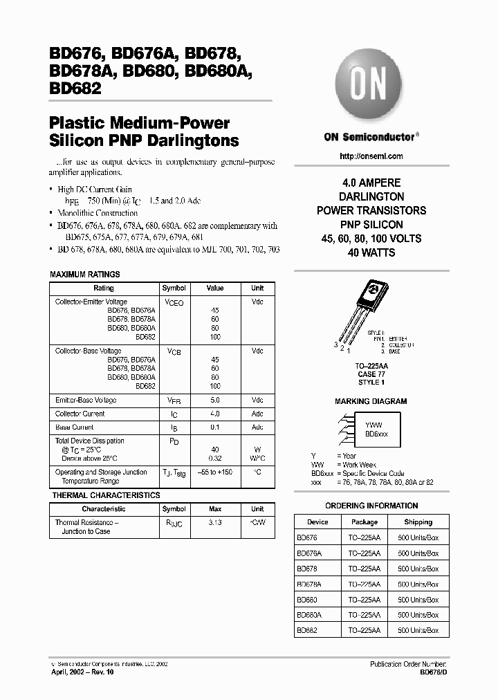 BD676-D_313944.PDF Datasheet Download --- IC-ON-LINE