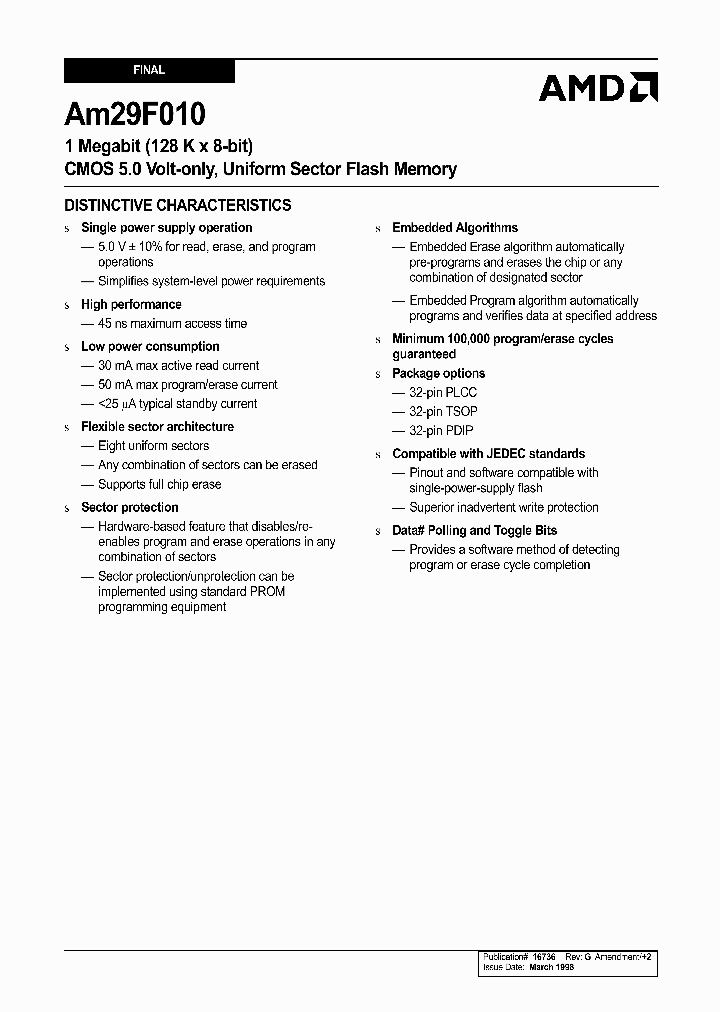29F010_377624.PDF Datasheet Download --- IC-ON-LINE