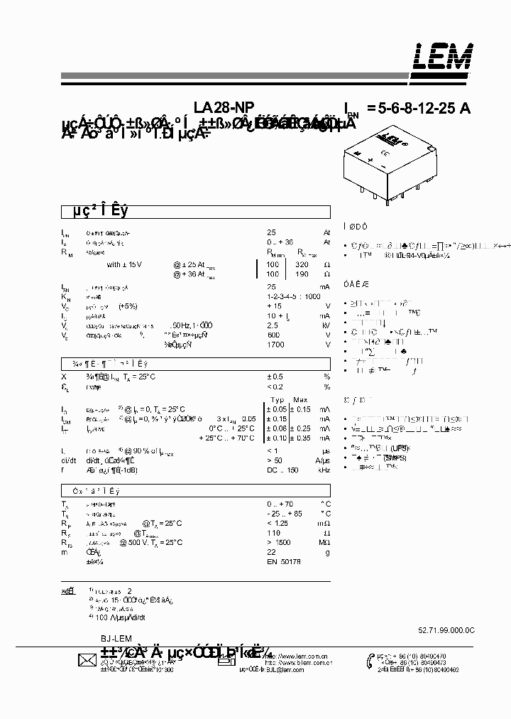 LA28-NP_522407.PDF Datasheet Download --- IC-ON-LINE