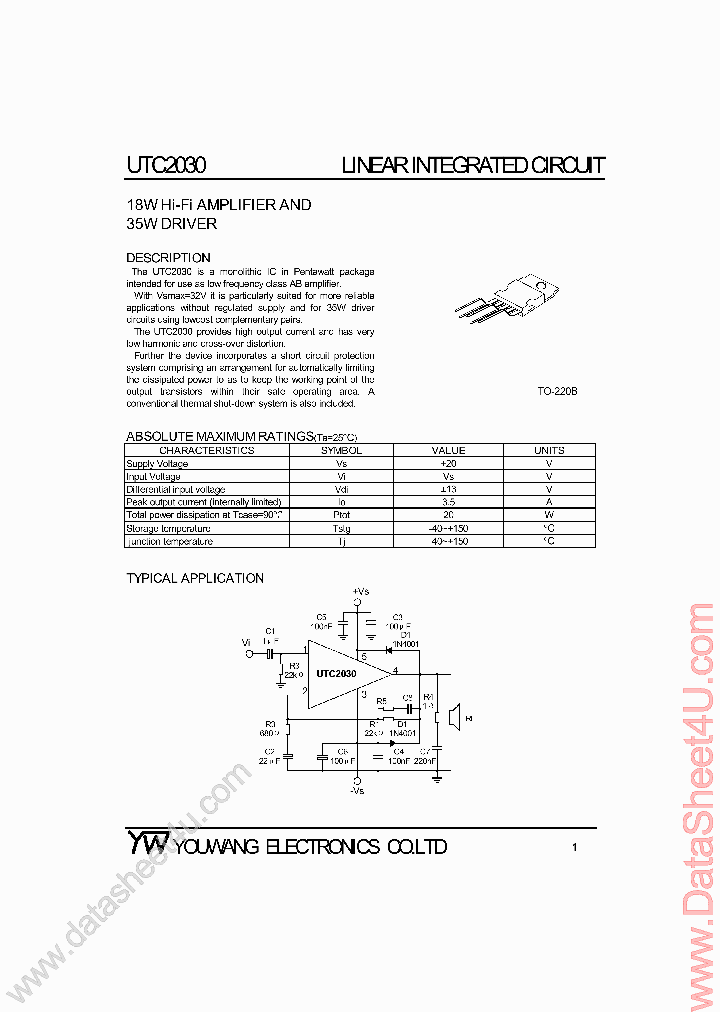 UTC2030_332997.PDF Datasheet Download --- IC-ON-LINE