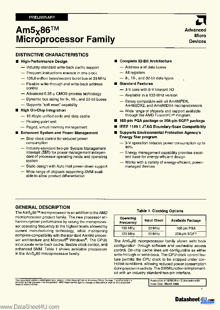 AMD-X5_368322.PDF Datasheet Download --- IC-ON-LINE