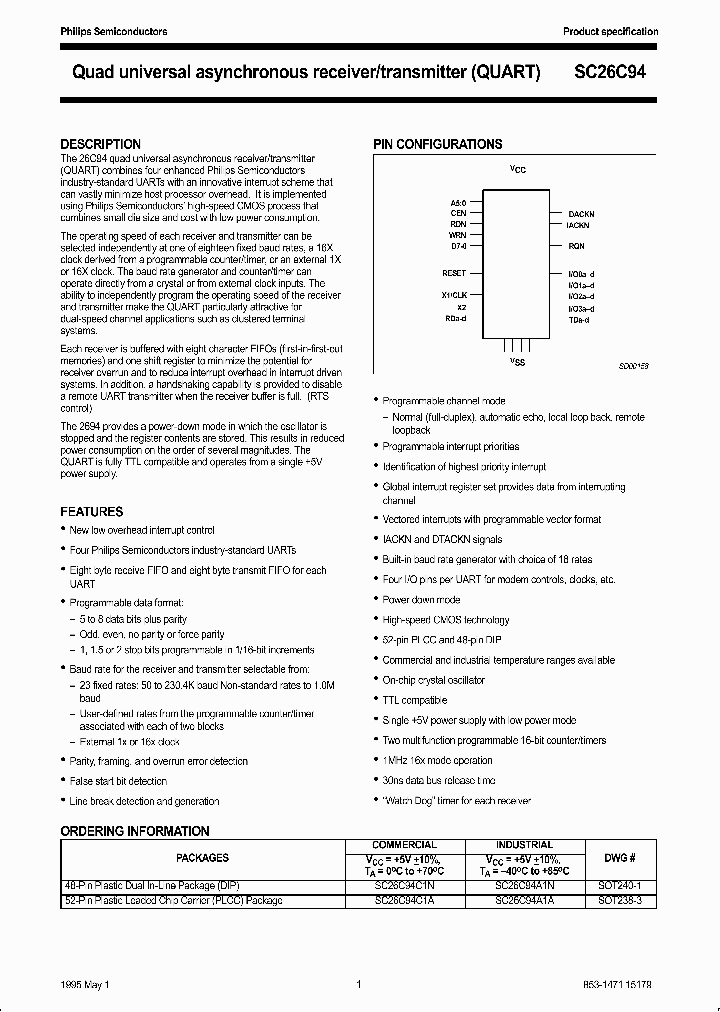 SC26C94C1A_766647.PDF Datasheet Download --- IC-ON-LINE