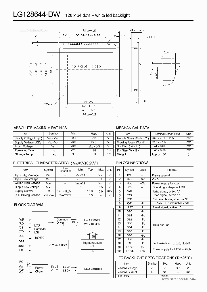 LG128644-DW_401682.PDF Datasheet Download --- IC-ON-LINE