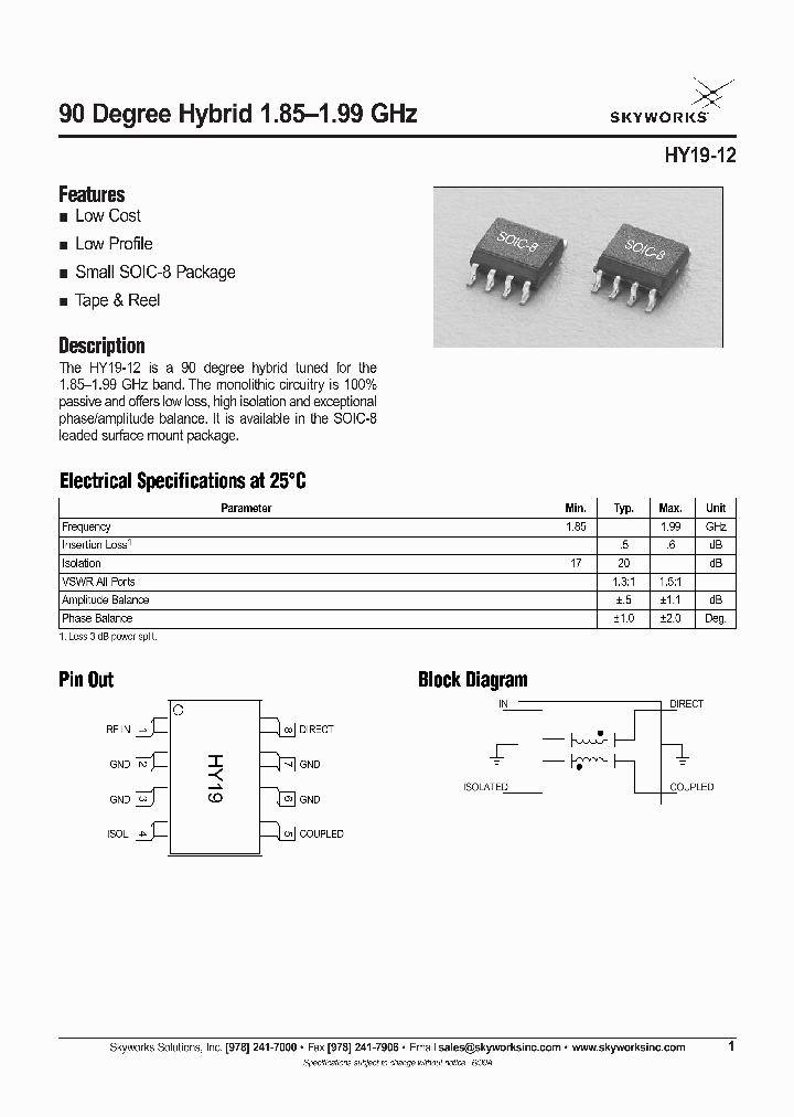 HY19-12_440606.PDF Datasheet Download --- IC-ON-LINE