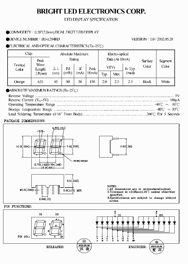 BD-E284RD_811612.PDF Datasheet Download --- IC-ON-LINE