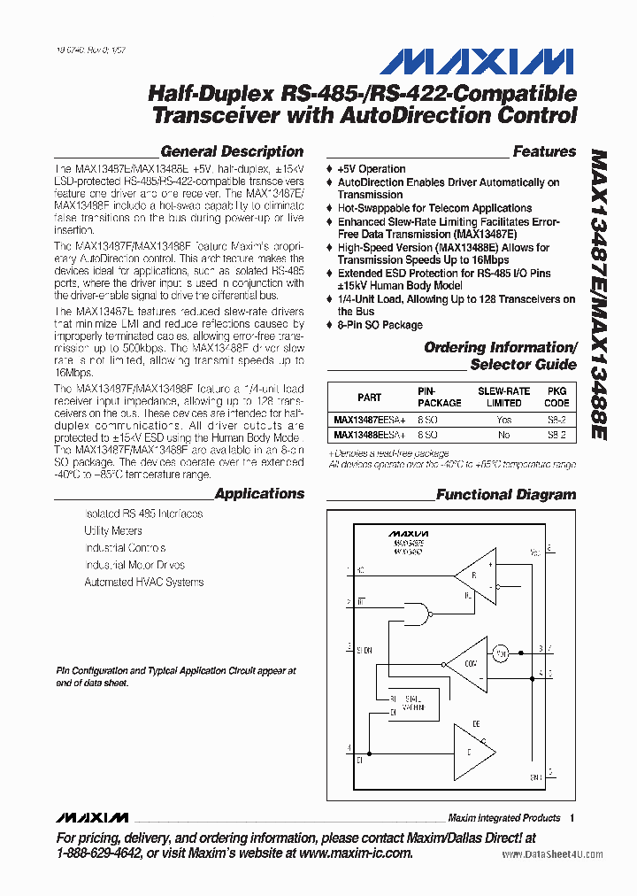 MAX13487E_452339.PDF Datasheet Download --- IC-ON-LINE