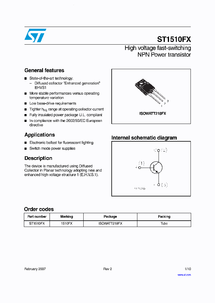 ST1510FX_470742.PDF Datasheet Download --- IC-ON-LINE