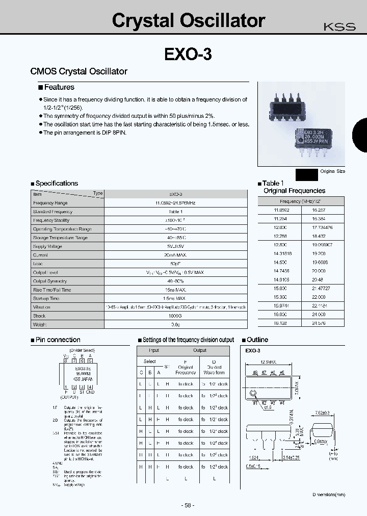 EXO3_562328.PDF Datasheet Download --- IC-ON-LINE