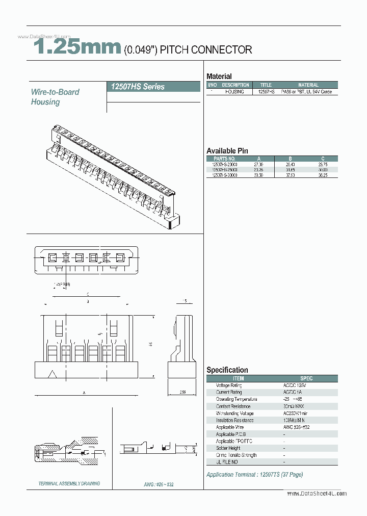 12507HS-XXXXX_480255.PDF Datasheet Download --- IC-ON-LINE