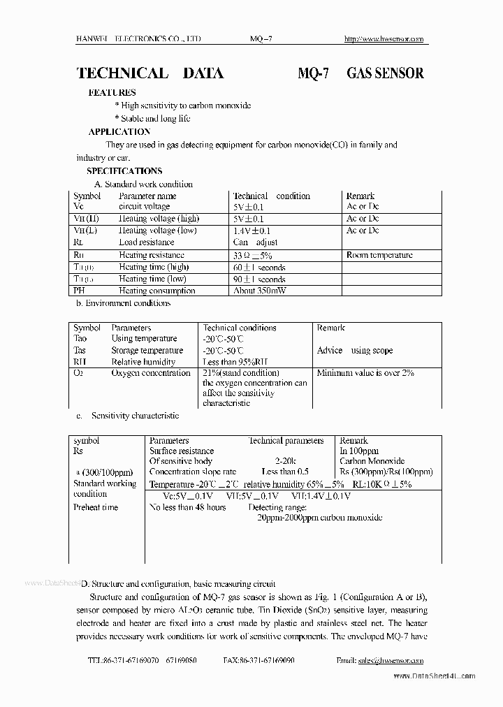 MQ7_495995.PDF Datasheet Download --- IC-ON-LINE
