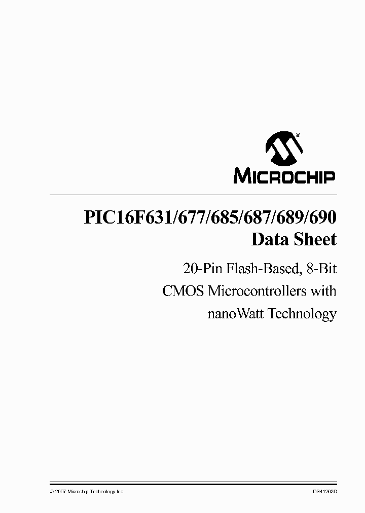 PIC16F685-IMLQTP_552776.PDF Datasheet Download --- IC-ON-LINE