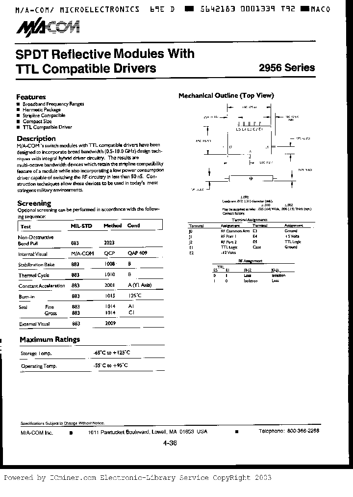 2956-1001_571790.PDF Datasheet Download --- IC-ON-LINE