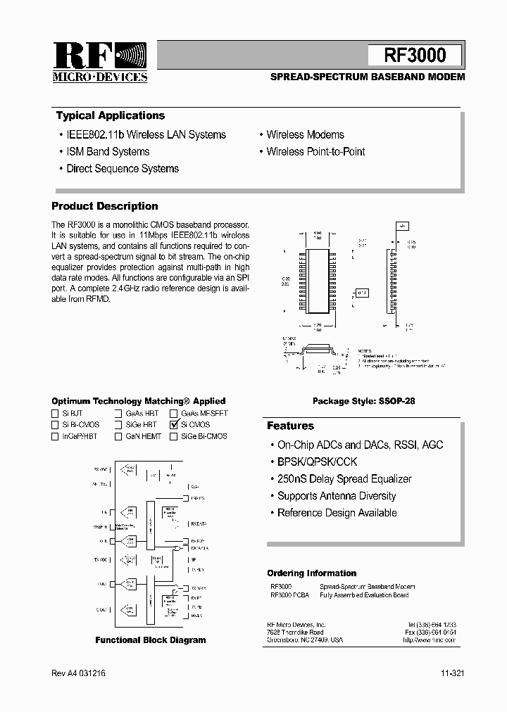 RF-3000_585110.PDF Datasheet Download --- IC-ON-LINE