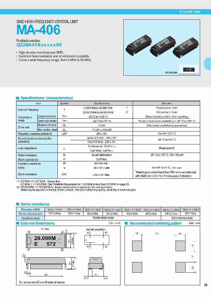 MA-406_595006.PDF Datasheet Download --- IC-ON-LINE