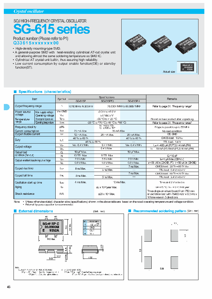SG-615P_601435.PDF Datasheet Download --- IC-ON-LINE