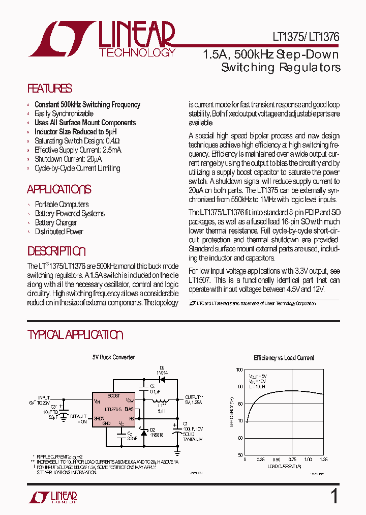 LT1376_574770.PDF Datasheet Download --- IC-ON-LINE