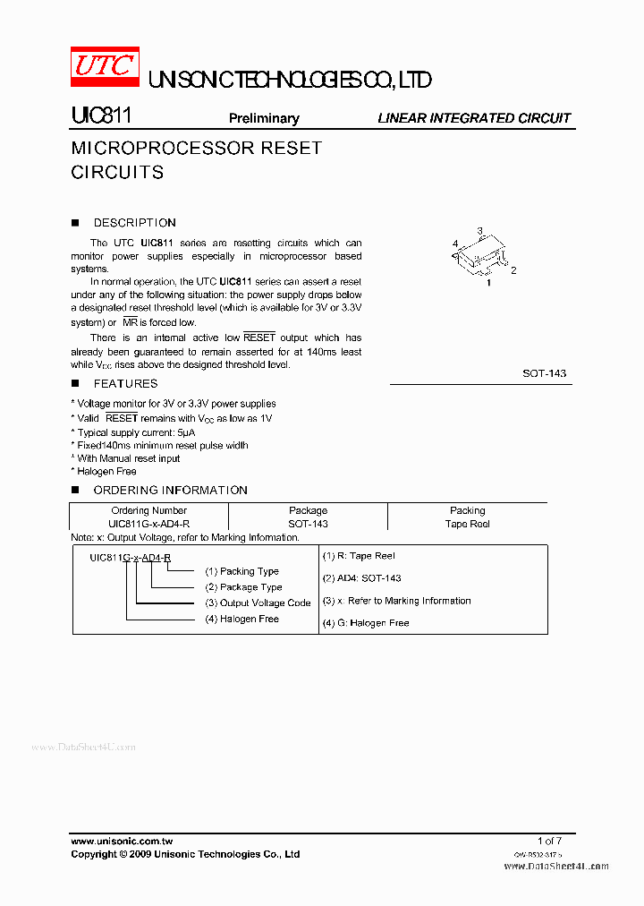 UIC811_601340.PDF Datasheet Download --- IC-ON-LINE