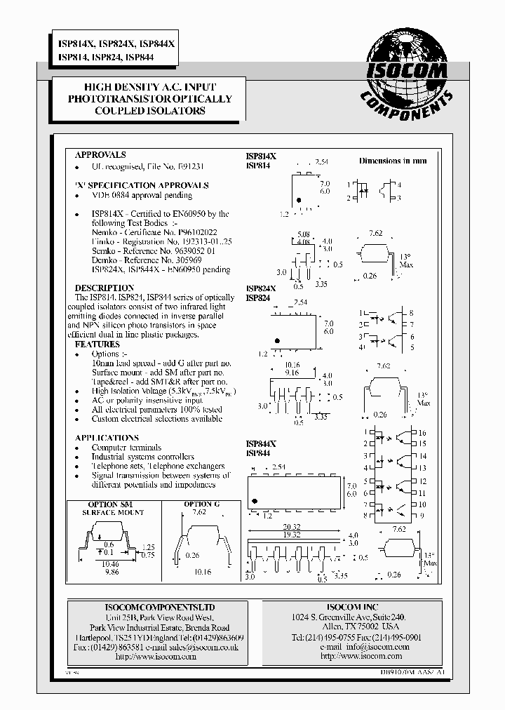 ISP844X_962619.PDF Datasheet Download --- IC-ON-LINE