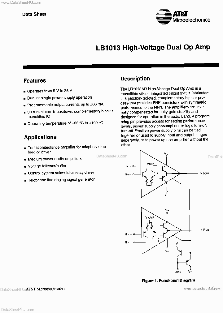 LB1013_657099.PDF Datasheet Download --- IC-ON-LINE