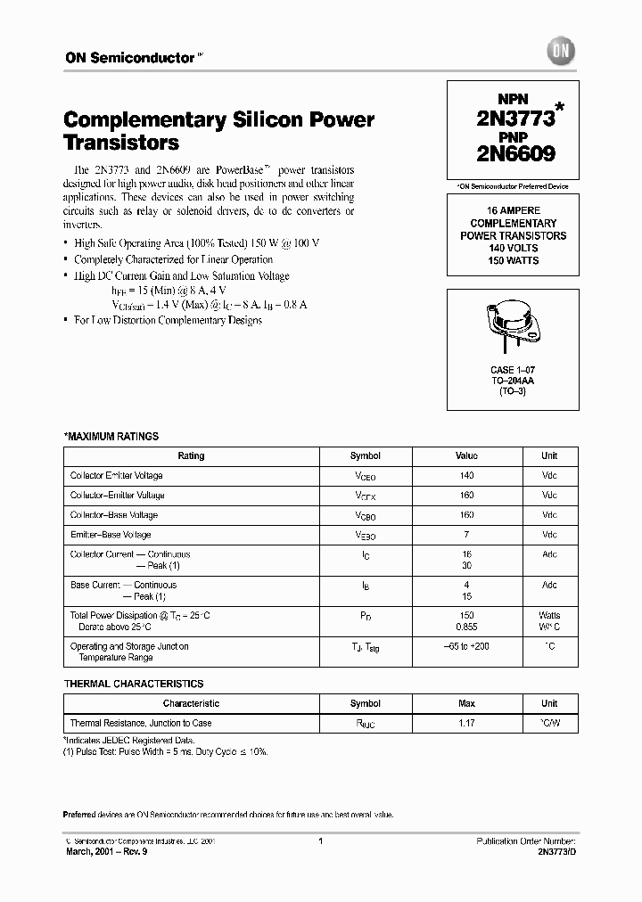 2N3773-D_829457.PDF Datasheet Download --- IC-ON-LINE