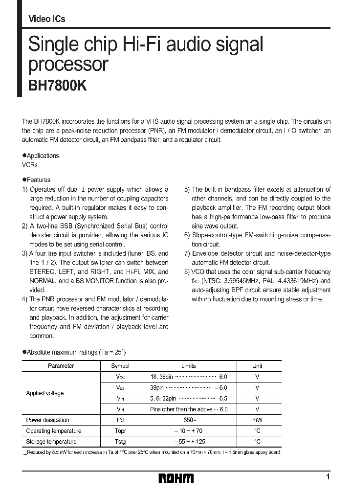 BH7800K_830491.PDF Datasheet Download --- IC-ON-LINE