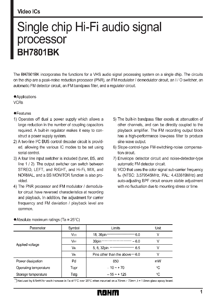 BH7801BK_830492.PDF Datasheet Download --- IC-ON-LINE